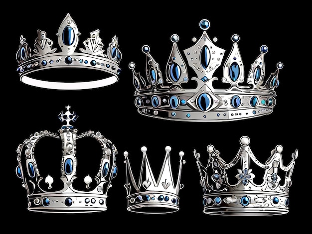 Vector Royal Crown Silhouette King Crowns Majestic Coronet And Luxury