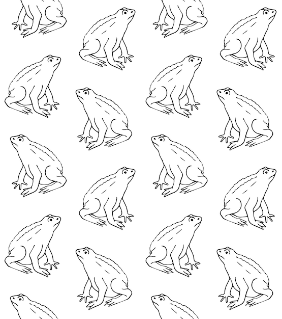 Premium Vector | Vector seamless pattern of hand drawn frog Premium Vector | Vector seamless pattern of hand drawn frog