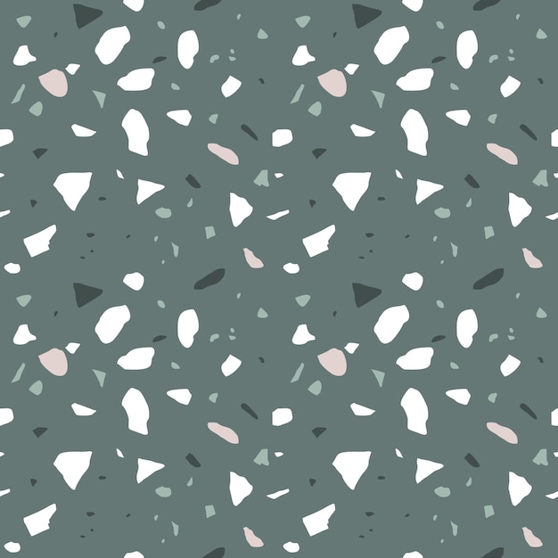 Premium Vector | Vector seamless pattern imitating dark green terrazzo Premium Vector | Vector seamless pattern imitating dark green terrazzo