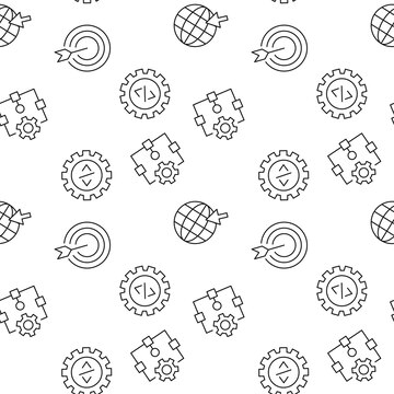 Premium Vector | Vector seamless pattern of target programming ...