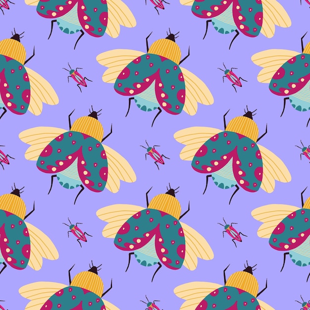 Premium Vector | Vector seamless repeating pattern with hand drawn bugs ... Premium Vector | Vector seamless repeating pattern with hand drawn bugs ...