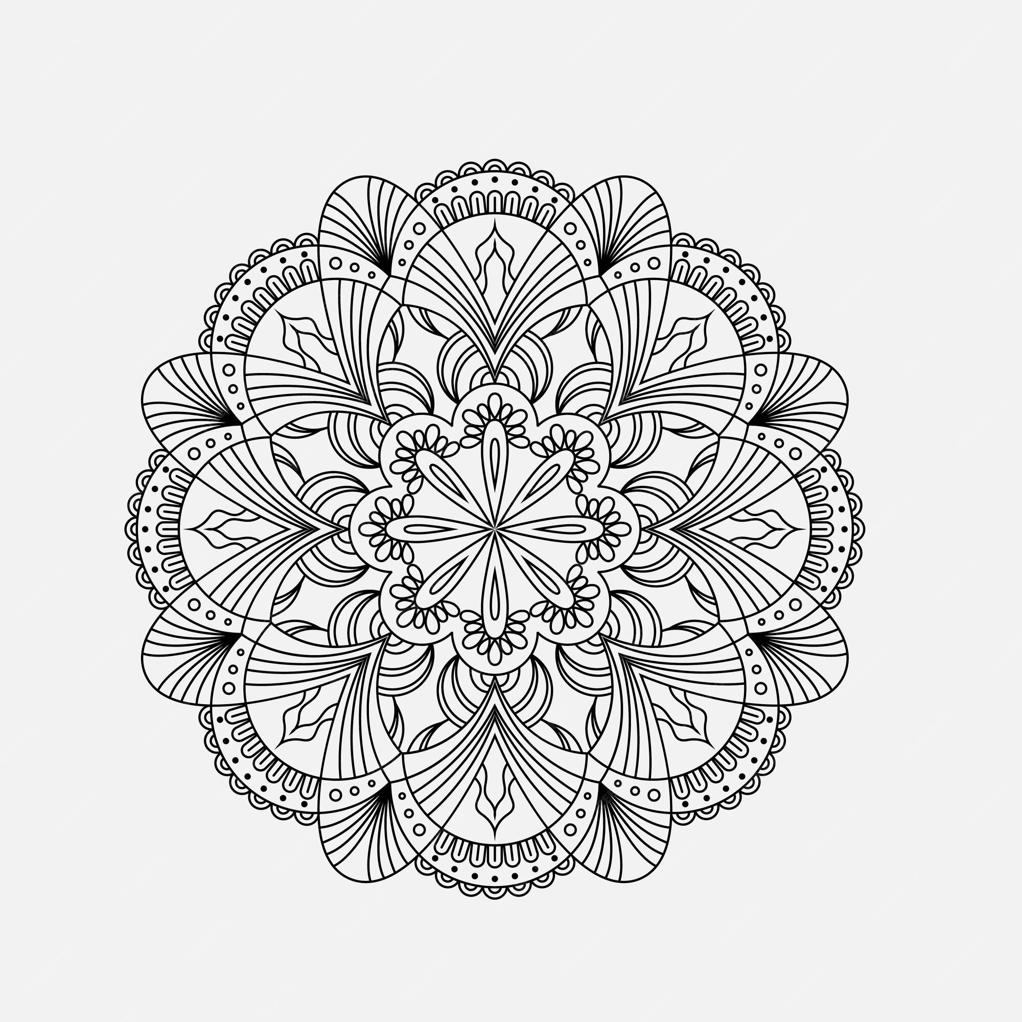 Premium Vector | Vector set of colorful floral mandalas decorative ... Premium Vector | Vector set of colorful floral mandalas decorative ...
