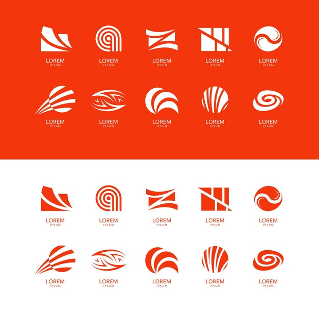 Premium Vector | Vector set of company logo design ideas Premium Vector | Vector set of company logo design ideas
