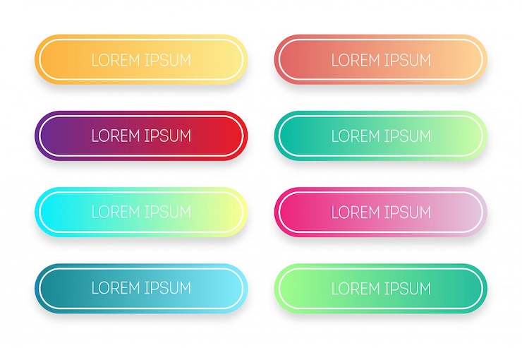Premium Vector | Vector set of modern gradient app or game buttons ...