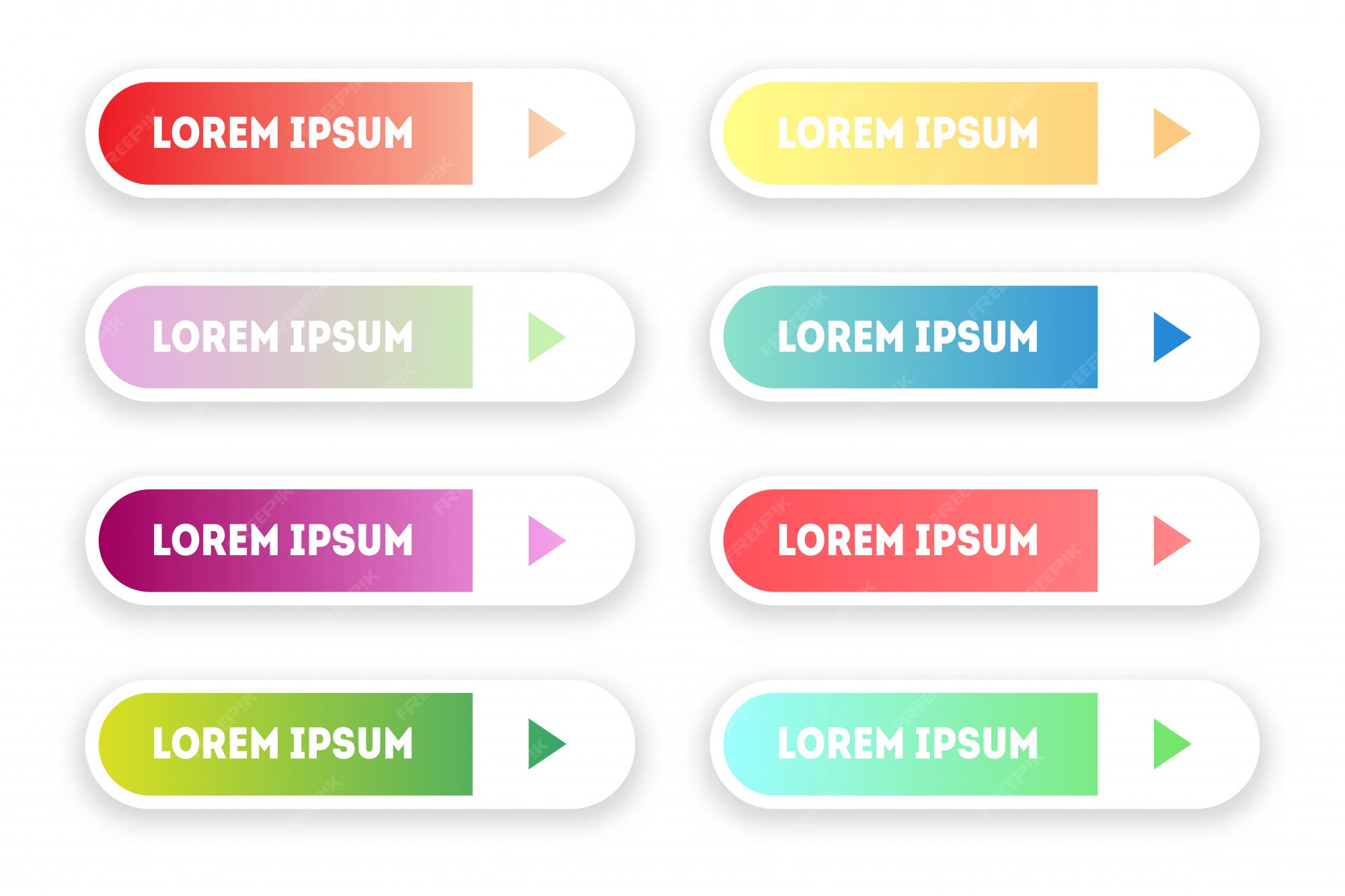 Premium Vector | Vector set of modern gradient app or game buttons. User interface web button ...