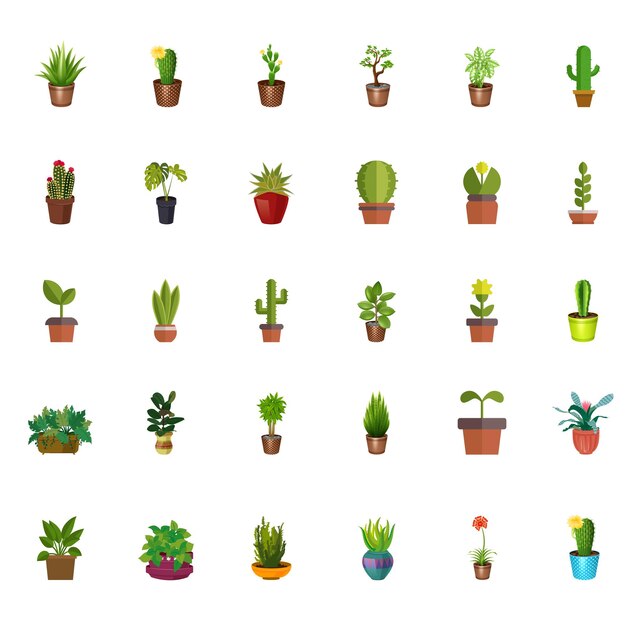 Premium Vector | Vector set of variety plants and trees Premium Vector | Vector set of variety plants and trees