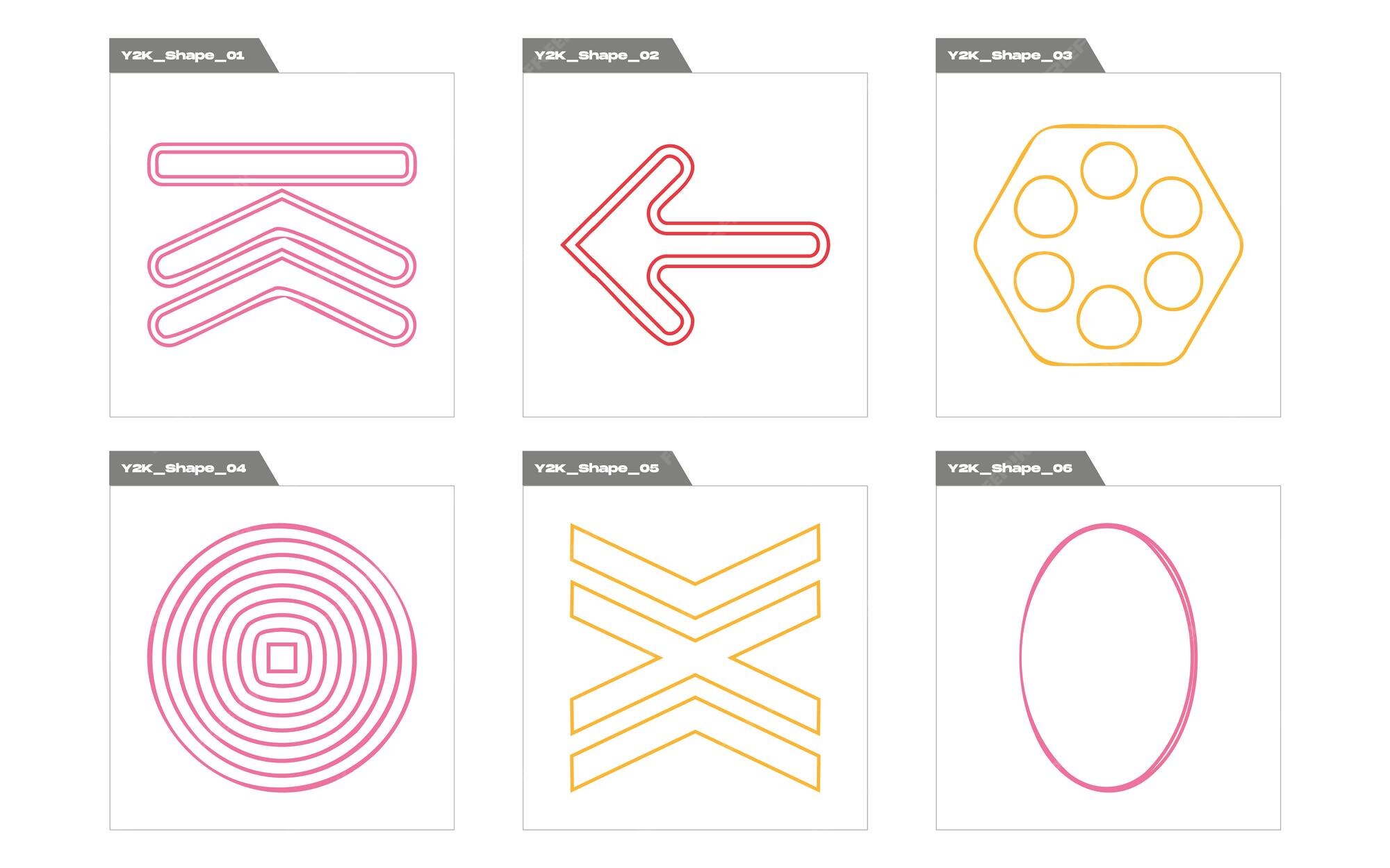 Premium Vector | Vector set of y2k large set of retro objects for design objects in y2k style