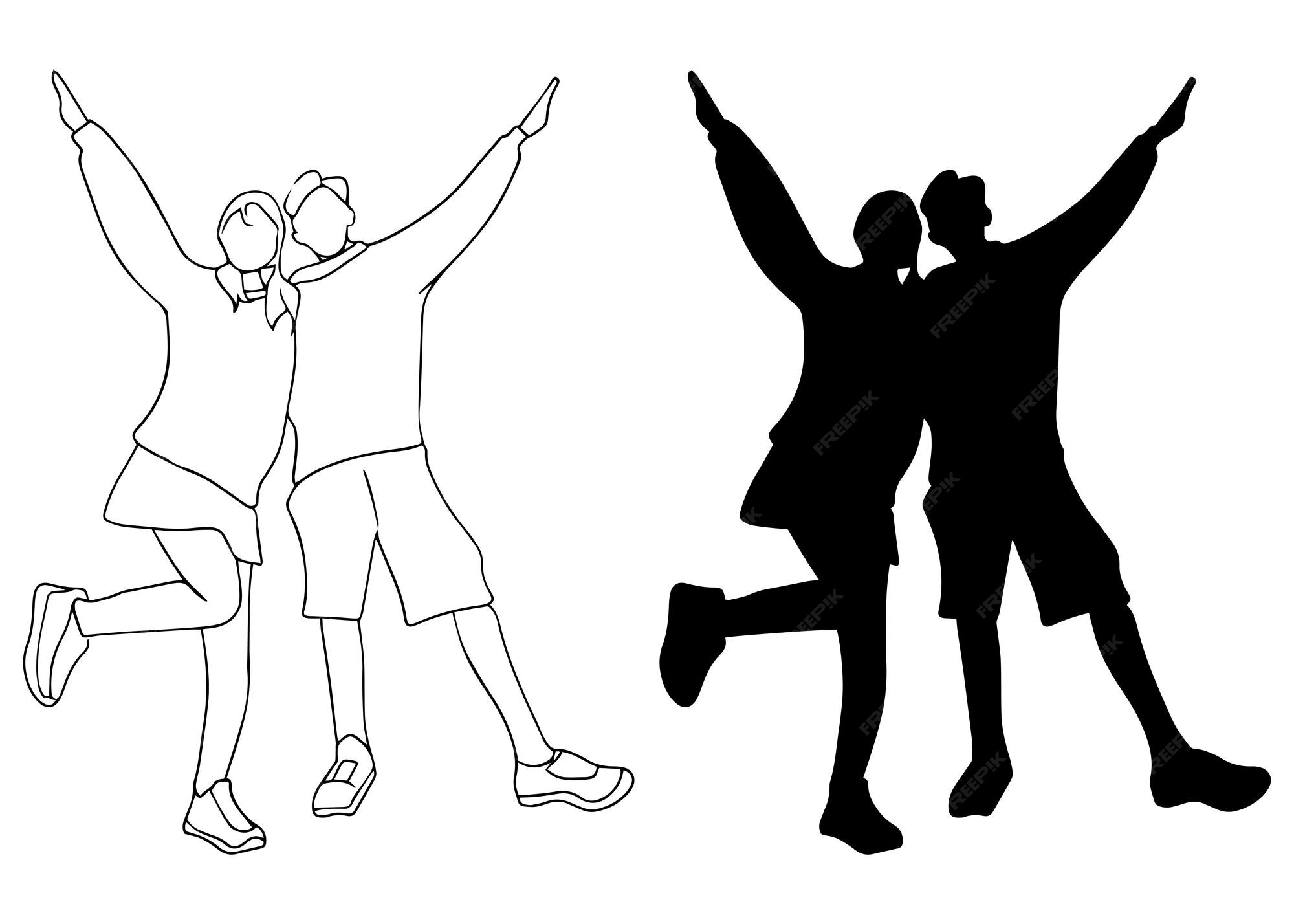 Premium Vector Vector Silhouette Couple Man And Woman In Love Black