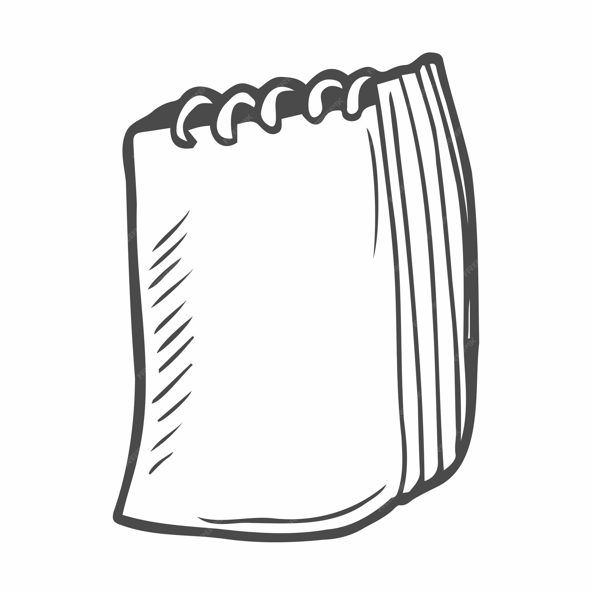 Premium Vector | Vector sketch of notepad Hand draw illustration Premium Vector | Vector sketch of notepad Hand draw illustration
