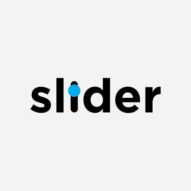 Premium Vector | Vector slider text logo design Premium Vector | Vector slider text logo design