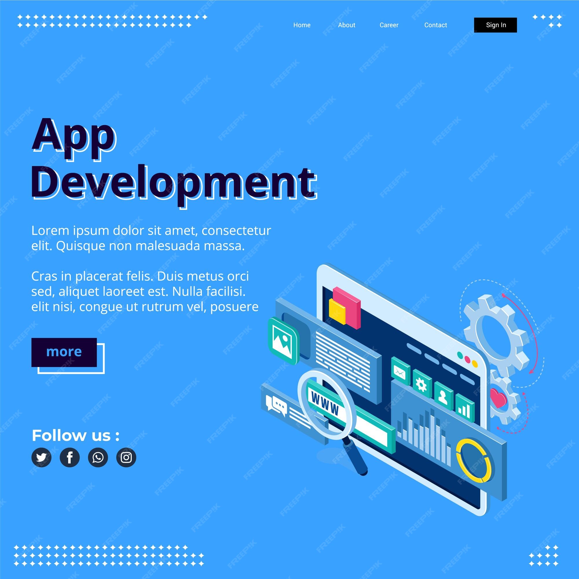 Premium Vector Vector Software Development Isometric Landing Page Website Or Program Coding