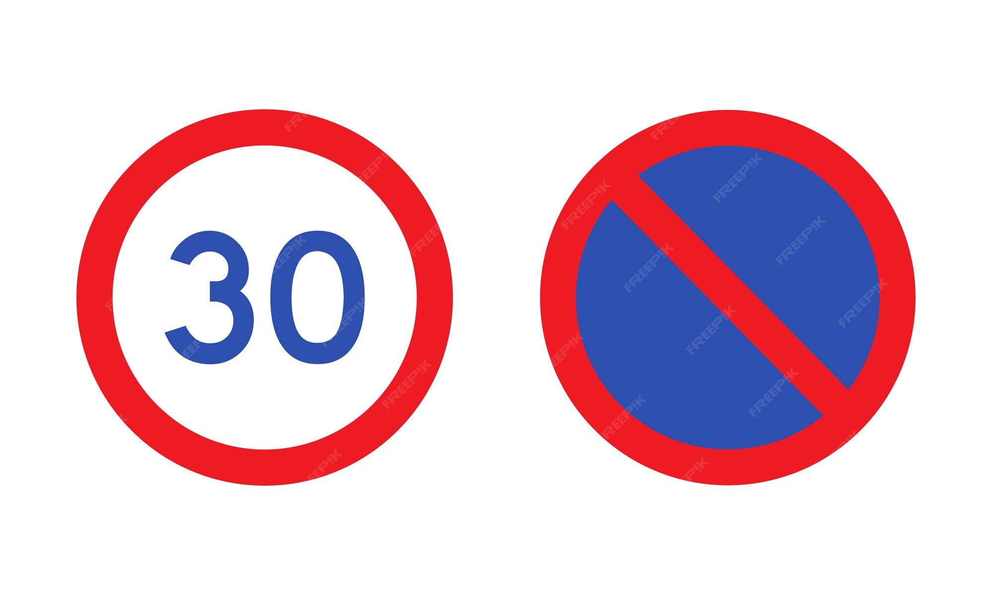 Premium Vector | Vector Speed Limit Sign And Prohibited Sign Premium Vector | Vector Speed Limit Sign And Prohibited Sign