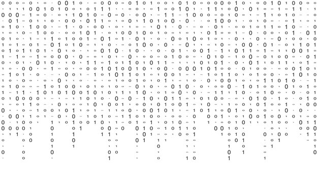 Premium Vector Digital Binary Code Computer Matrix Data Falling Numbers Coding Typography