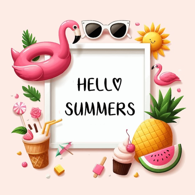 Premium Vector Vector Summer Season Elements Illustration