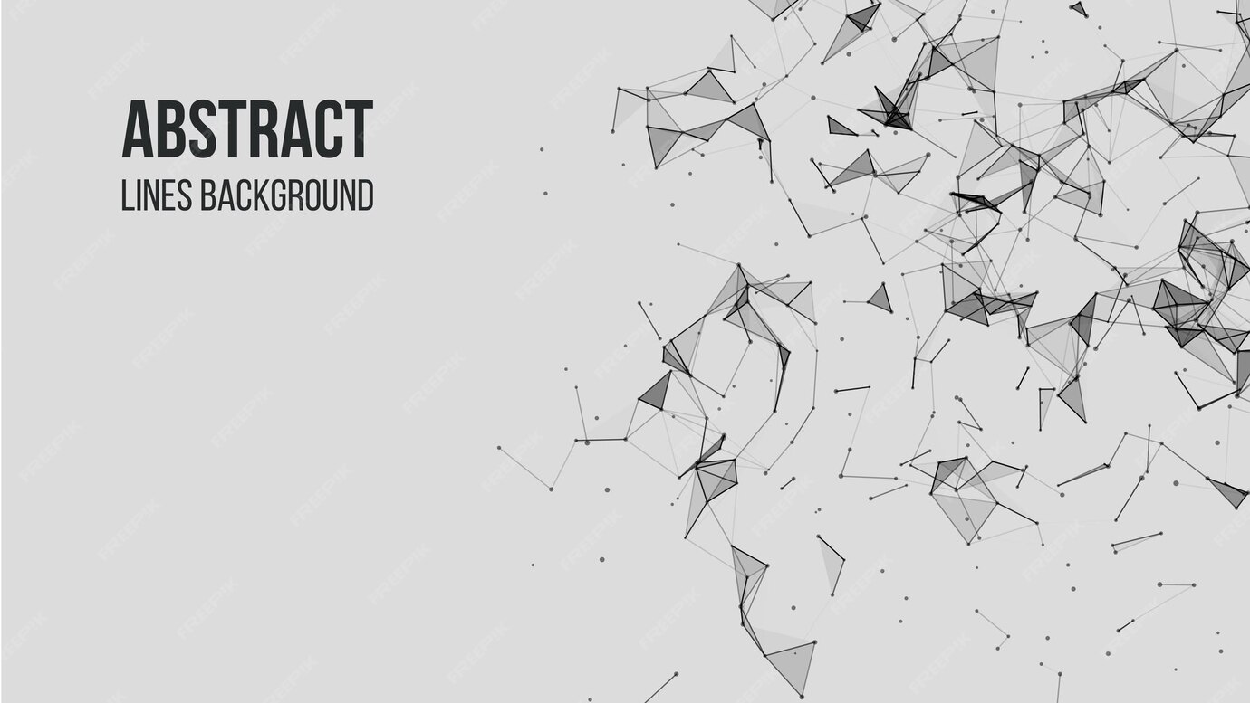 Premium Vector Vector Technology Background Plexus Effect Abstract Polygonal Background With
