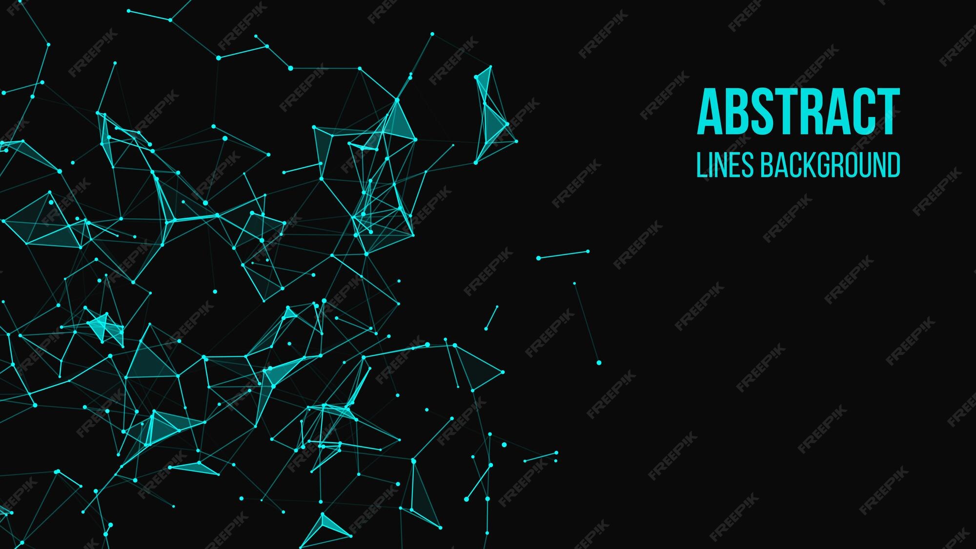 Premium Vector Vector Technology Background Plexus Effect Abstract Polygonal Background With