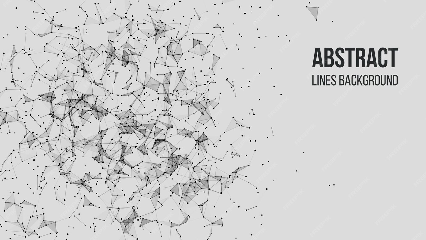 Premium Vector Vector Technology Background Plexus Effect Abstract Polygonal Background With