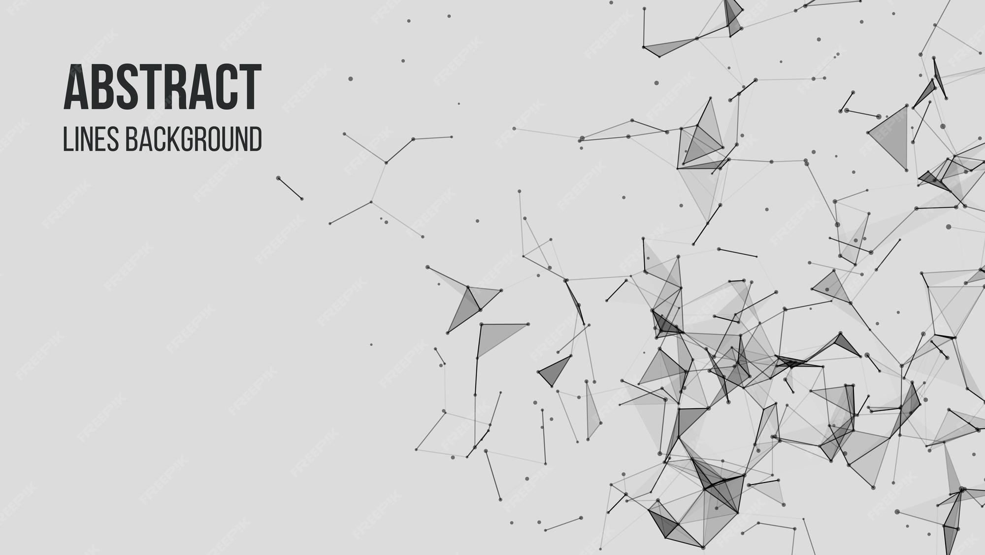 Premium Vector Vector Technology Background Plexus Effect Abstract Polygonal Background With