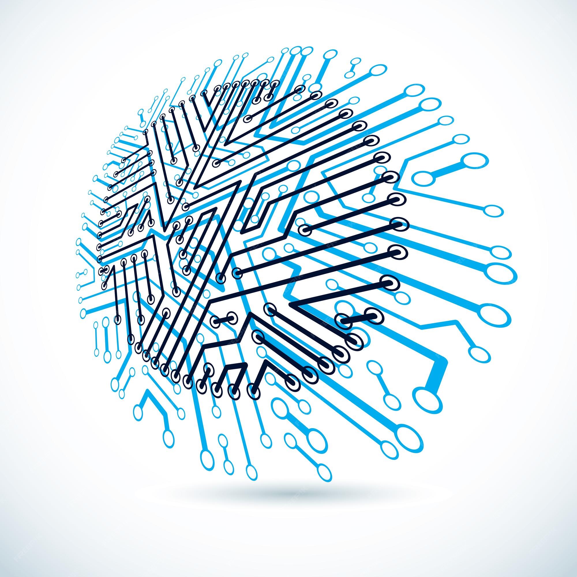 Premium Vector | Vector technology cpu design with circular ...