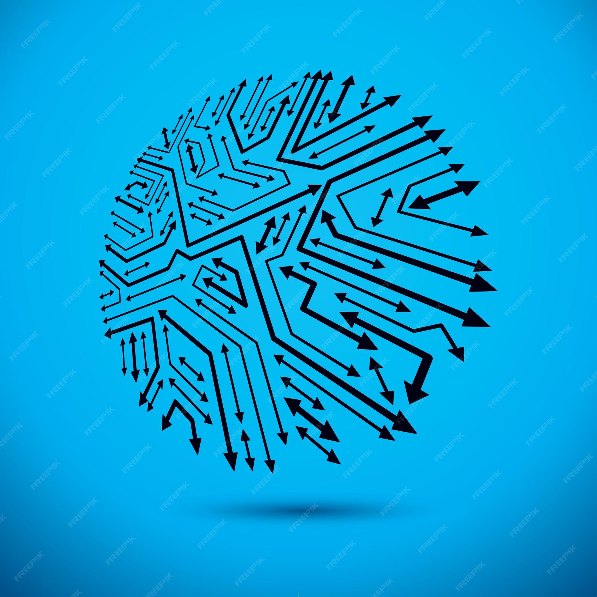 Premium Vector | Vector technology cpu design with circular ...