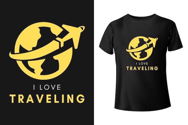 Premium Vector Vector Travel T Shirt Design Template