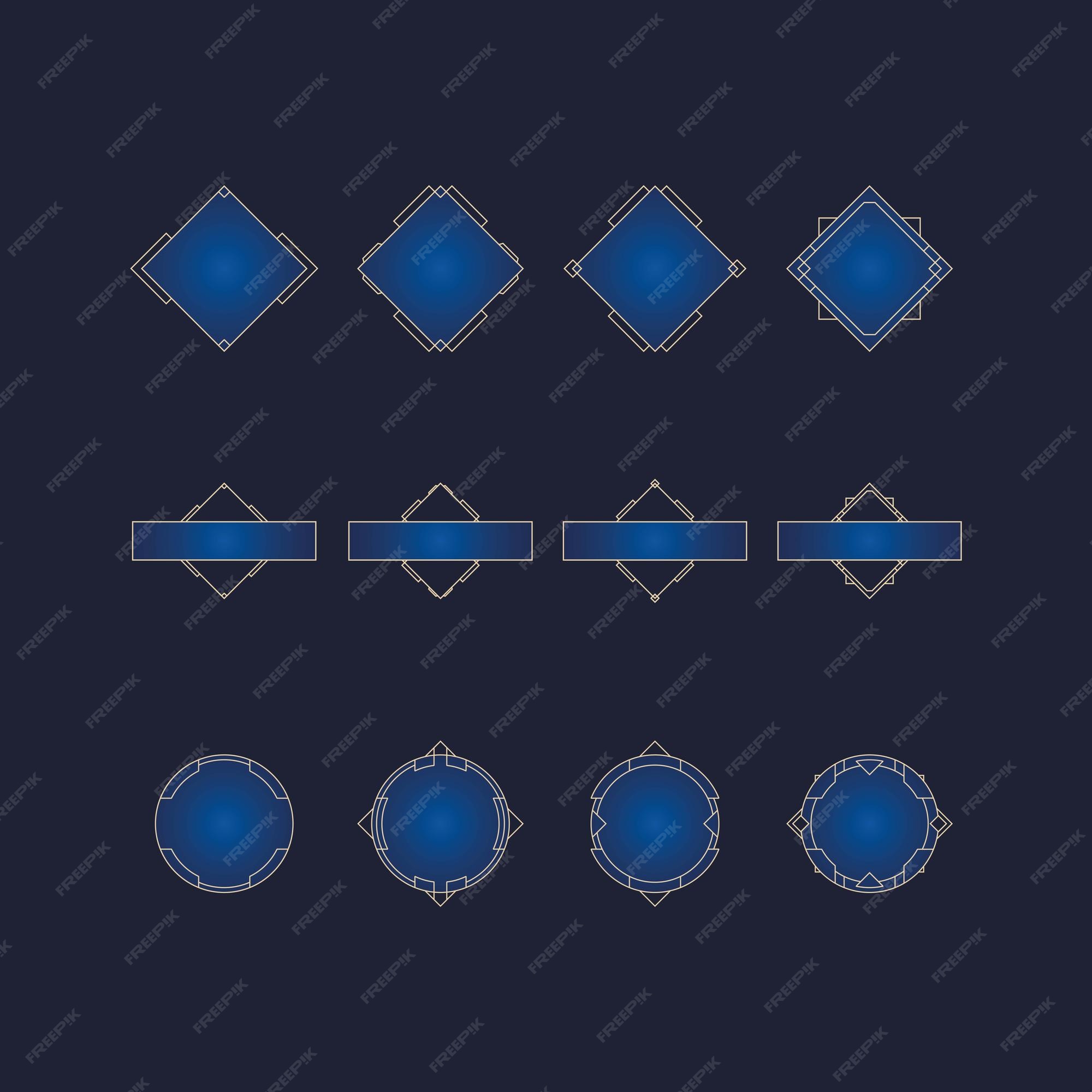 Premium Vector | Vector user interface elements Fantasy magic Elements for game UI Game frames ...