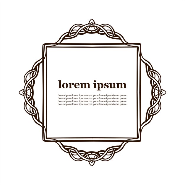 Premium Vector | Vector vintage border frame with retro ornament ... Premium Vector | Vector vintage border frame with retro ornament ...