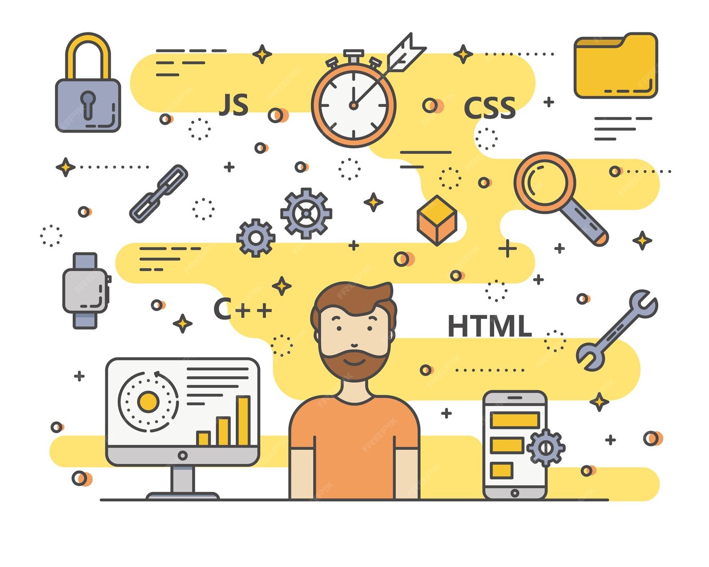 Premium Vector Vector Web Development Programming Concept Banner