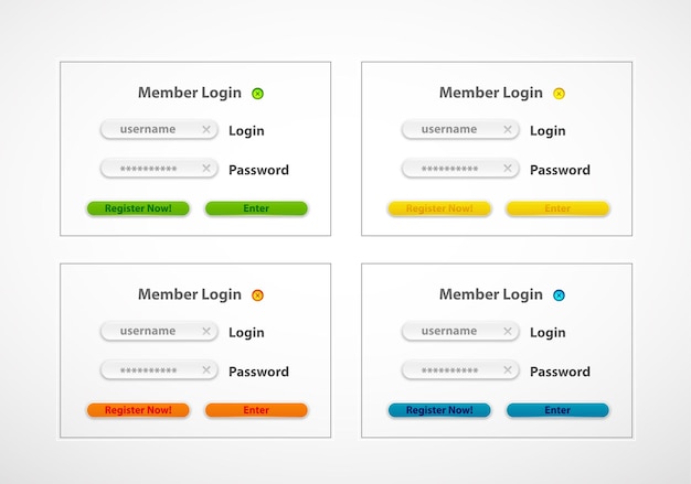 Premium Vector | Login form page concept abstract gradient vibrant ... Premium Vector | Login form page concept abstract gradient vibrant ...