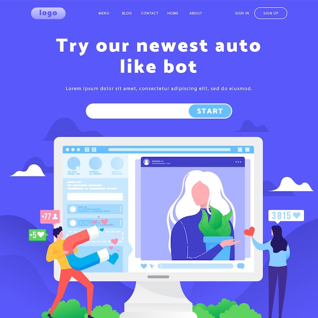 Premium Vector | Vector web site design template online dating and ... Premium Vector | Vector web site design template online dating and ...