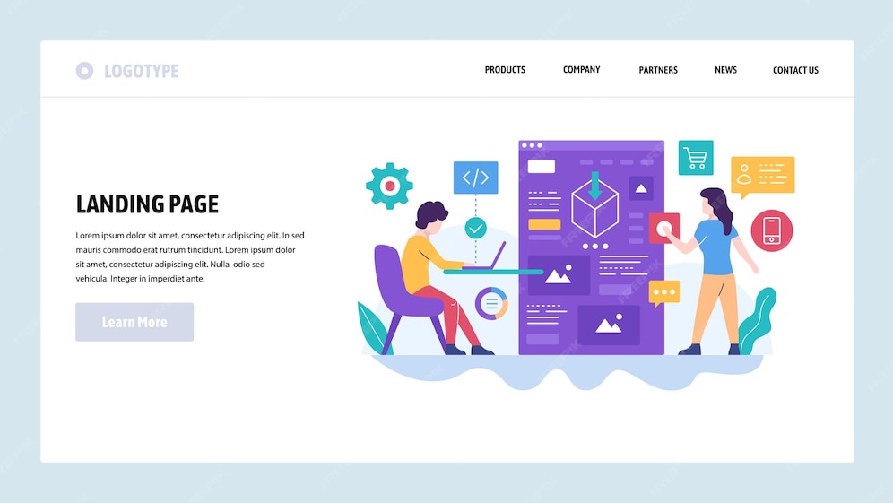 Premium Vector | Vector web site design template software development ...