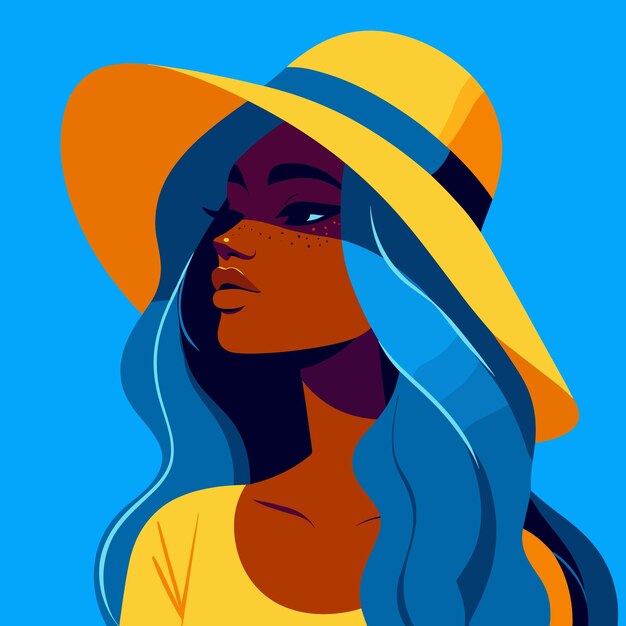Vector woman wearing yellow hat icon illustration | Premium AI ... Vector woman wearing yellow hat icon illustration | Premium AI ...