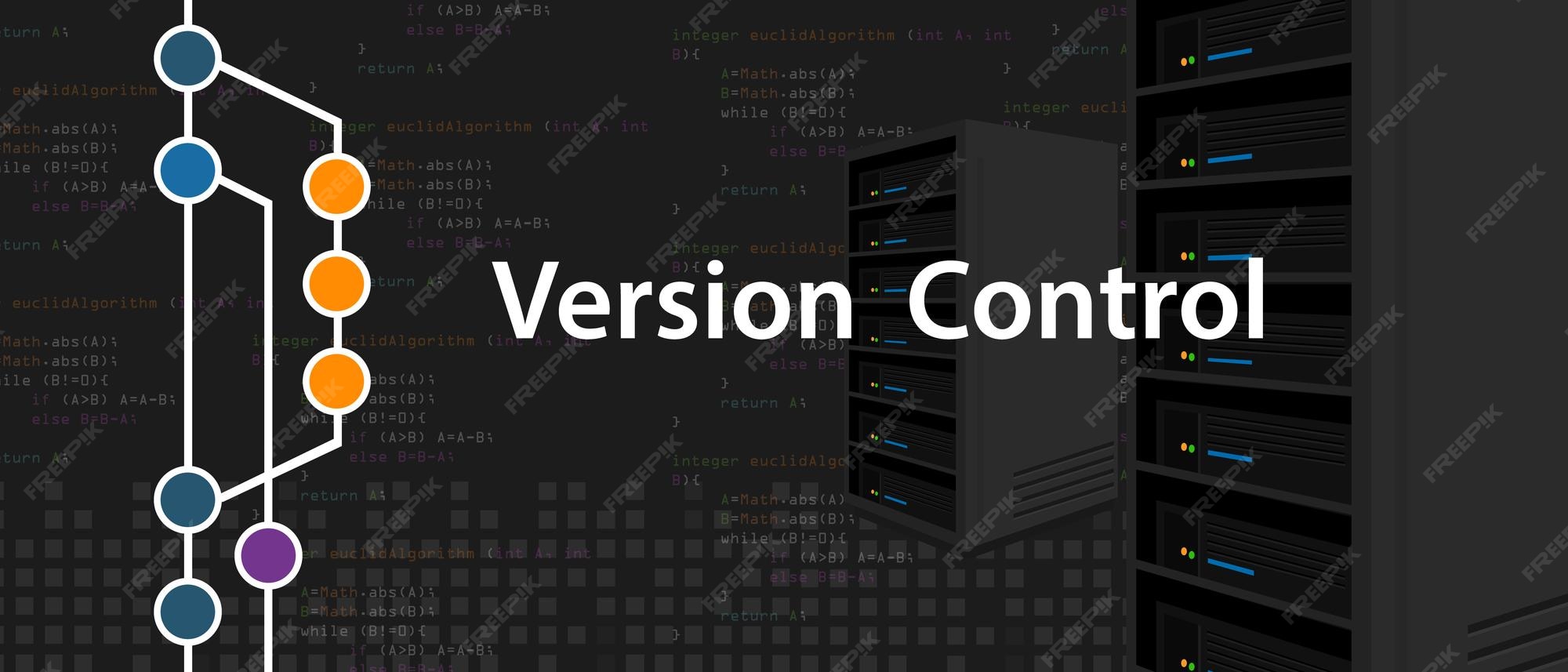 Premium Vector | Version control programming computer server coding