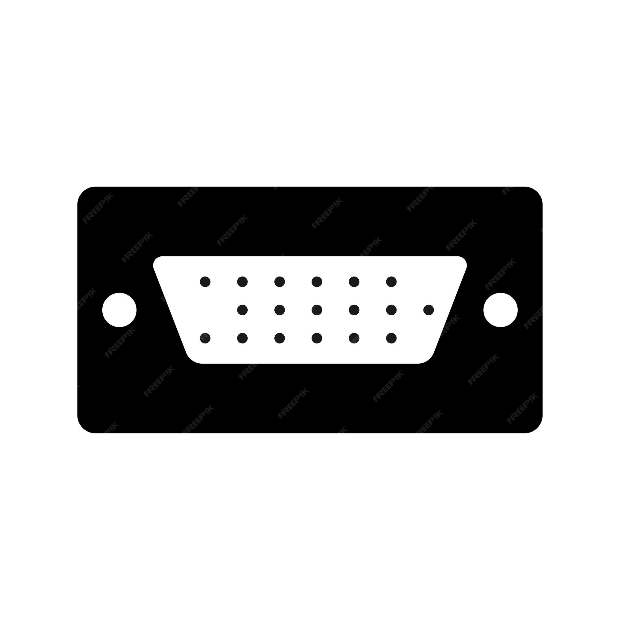 Premium Vector | VGA cable icon Premium Vector | VGA cable icon