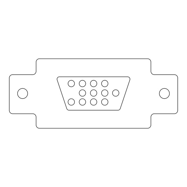 Premium Vector | VGA cable icon Premium Vector | VGA cable icon
