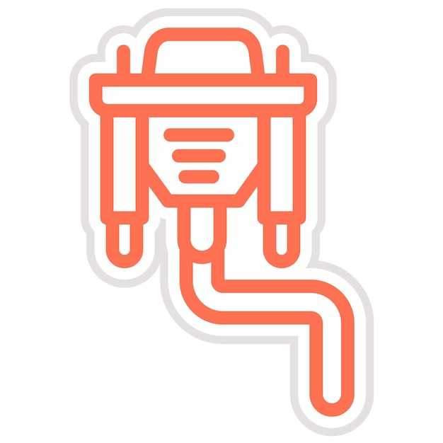 Premium Vector | Vga Cable Vector Icon Design Illustration Premium Vector | Vga Cable Vector Icon Design Illustration