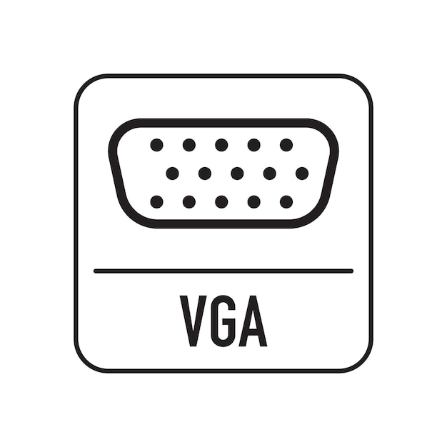 Premium Vector | VGA icon cable input vector illustration Premium Vector | VGA icon cable input vector illustration