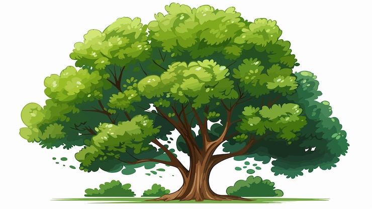 Vibrant Cartoon Tree with Abundant Leaves Vector Illustration | Premium ... Vibrant Cartoon Tree with Abundant Leaves Vector Illustration | Premium ...