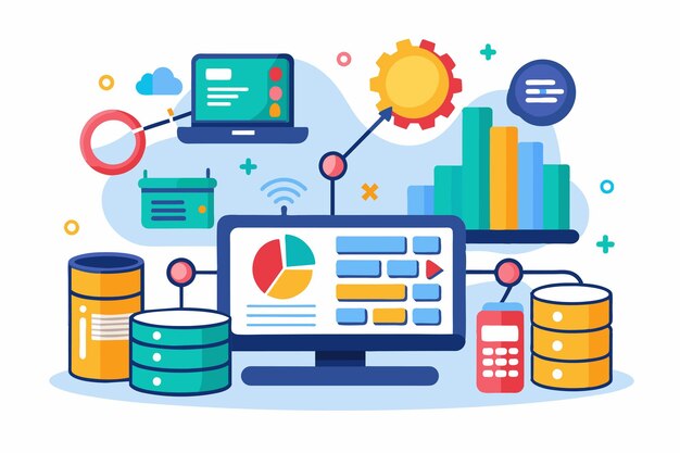 Data Engineering Tools Vectors & Illustrations for Free Download