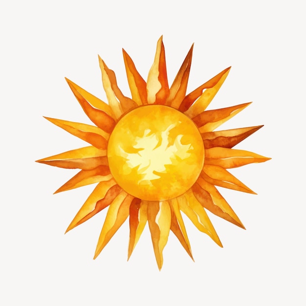 Premium Vector | Vibrant watercolor sun illustration Premium Vector | Vibrant watercolor sun illustration