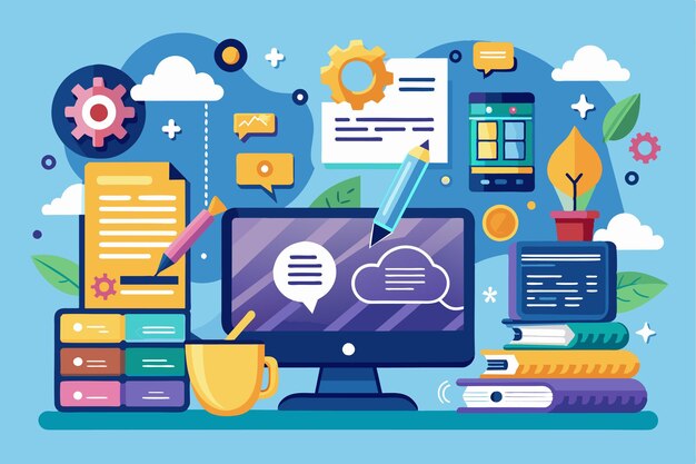 Coding Workspace Resources Vectors & Illustrations for Free Download | Freepik