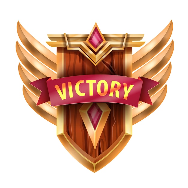 Premium Vector | Victory game badge vector icon ui trophy achievement ... Premium Vector | Victory game badge vector icon ui trophy achievement ...