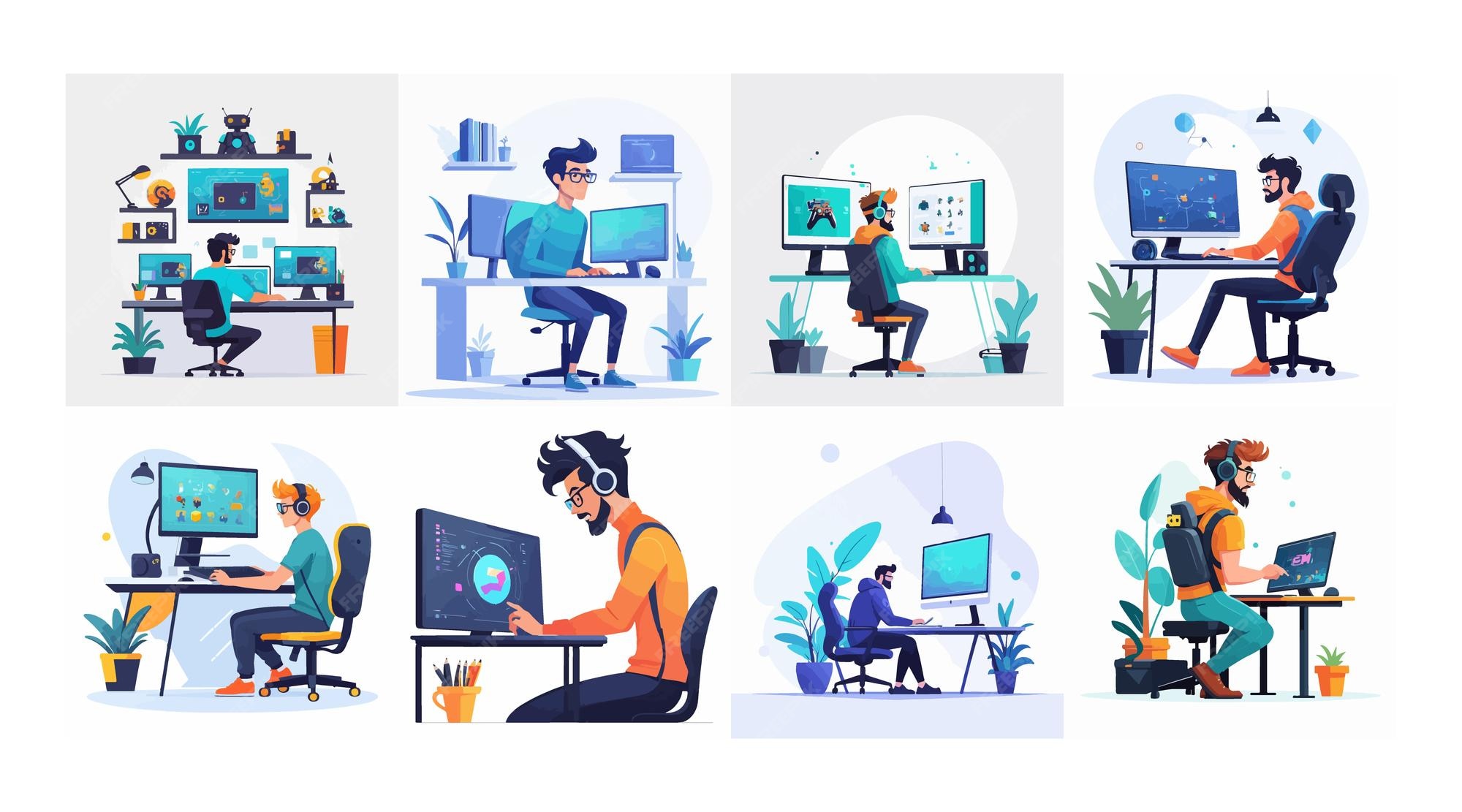 Video game developer designing characters and animations Designer ...