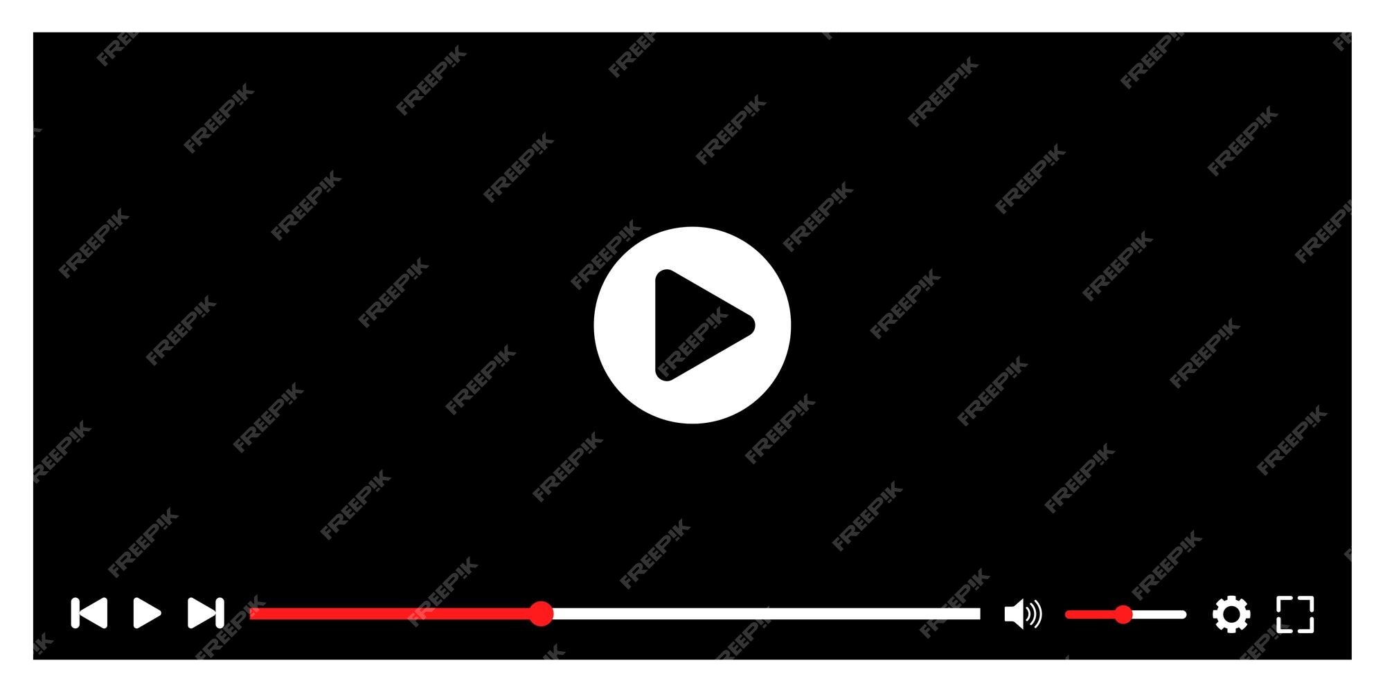 Premium Vector | Video player interface Template video player on ... Premium Vector | Video player interface Template video player on ...