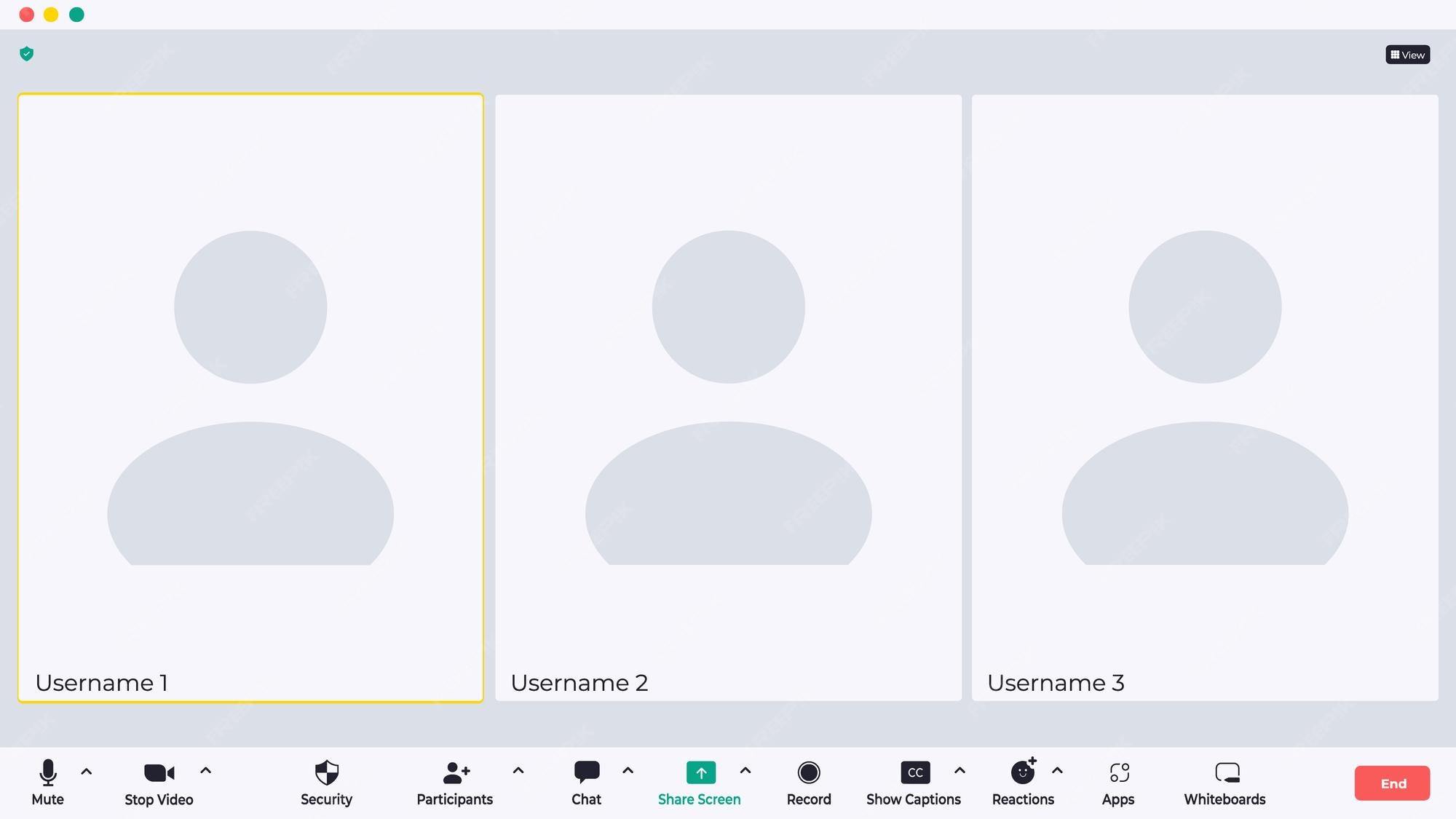 Premium Vector | Videocall interface screen vector in modern style chat ...