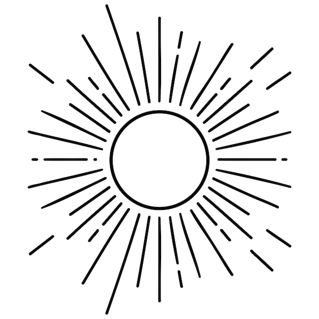 Premium Vector | Vintage hand drawn sunburst vector illustration Premium Vector | Vintage hand drawn sunburst vector illustration