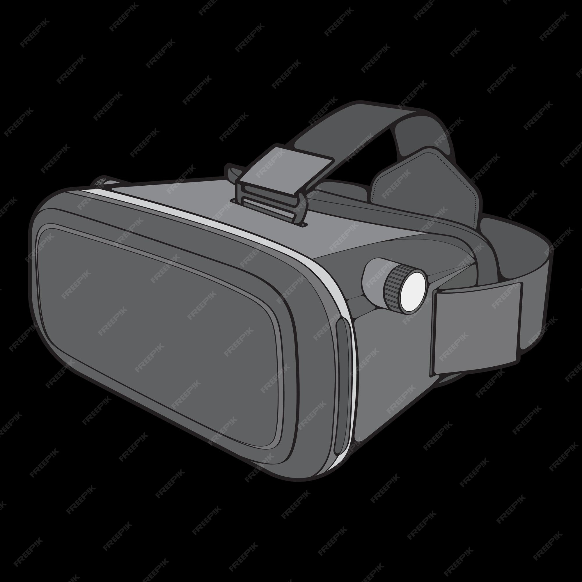 Premium Vector | Virtual reality headset coloring drawing vector ... Premium Vector | Virtual reality headset coloring drawing vector ...