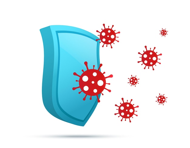 Premium Vector Virus Protection Concept Security Shield For Virus