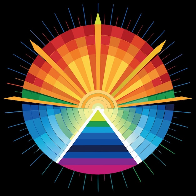 Premium Vector Visible Spectrum Light Infographic Of Sunlight
