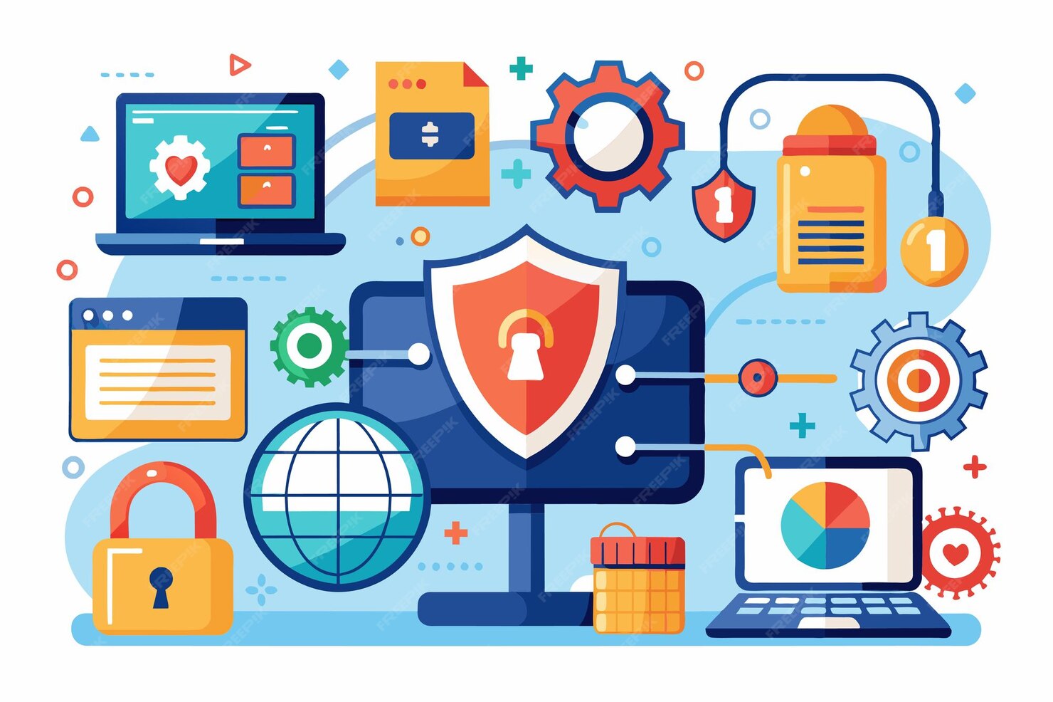 Visual Representation Of Ssl Technology Featuring Icons Of Security Data Transfer And Networking